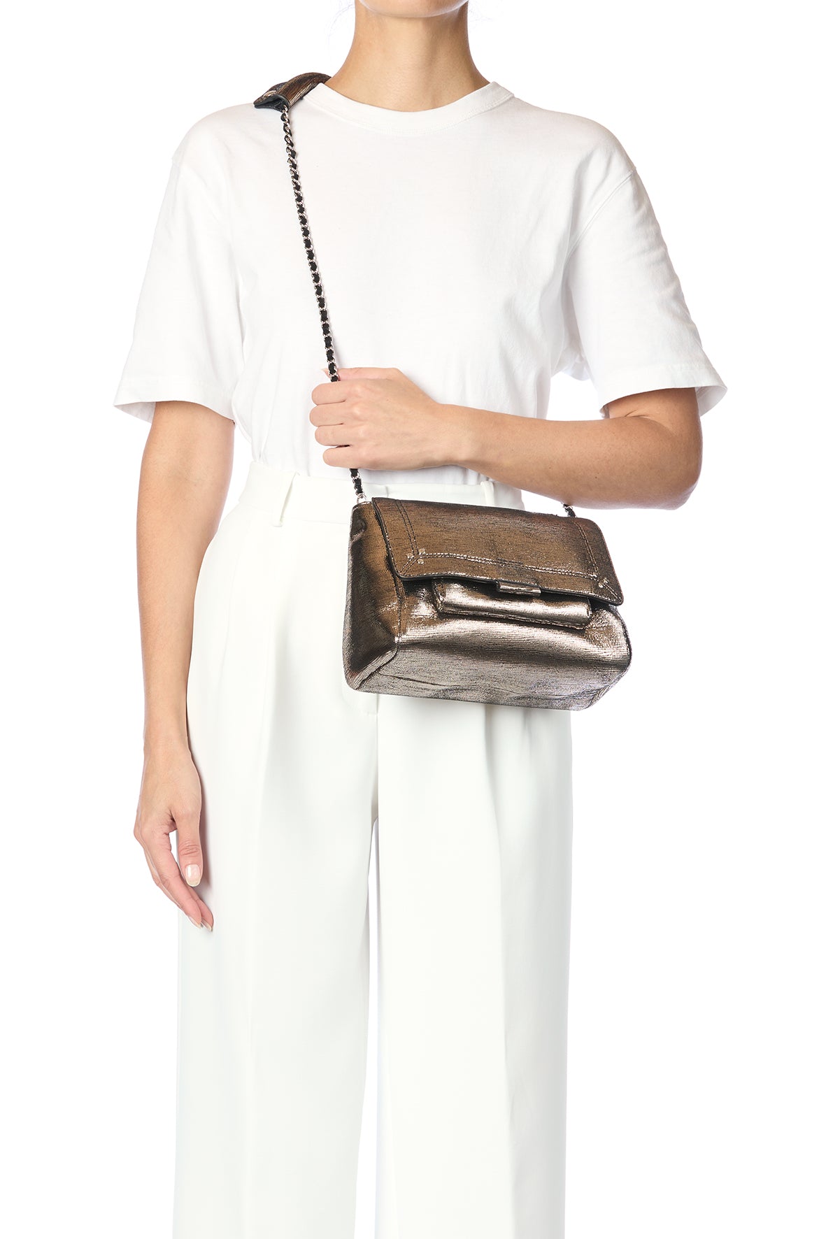 Lulu M Lamé Champagne Goatskin – Jérôme Dreyfuss